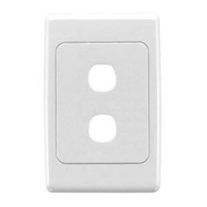 Clipsal 2000 Series 2032VHWE 2 Gang Flush Surround and Grid Plate ...