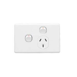 Gpo single with extra switch white CLIC2015XWE - Sydney Building Materials