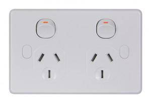Power point switched 2 gang double pole GSMPUPP2GVP - Sydney Building ...